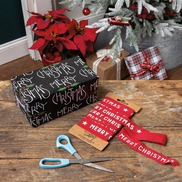 Merry Christmas Star Ribbon - Small Town Home & Decor