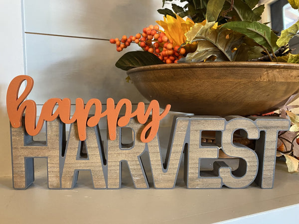 Happy Harvest 3D Cutout - Small Town Home & Decor